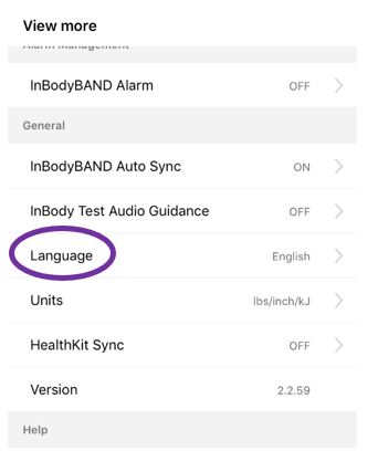 How can I change the language on the InBody App? – InBody USA